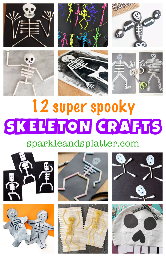 Spooky Skeleton Crafts For Halloween Fun! - sparkleandsplatter.com