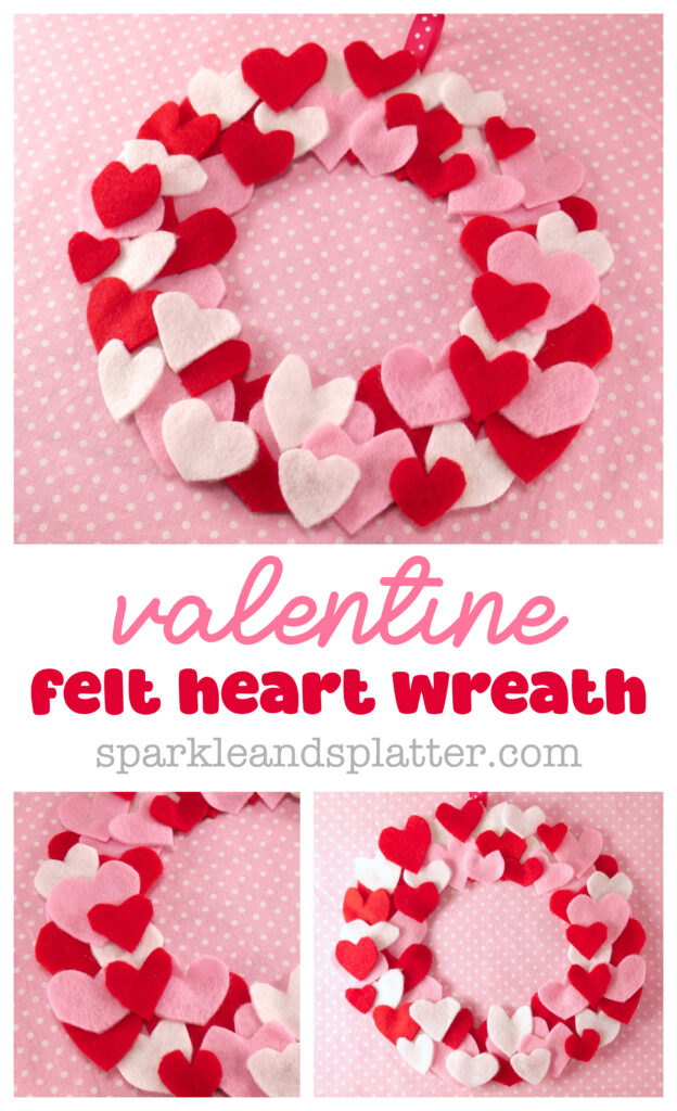 Valentine Felt Hearts Wreath, Craft Tutorial + Video ...